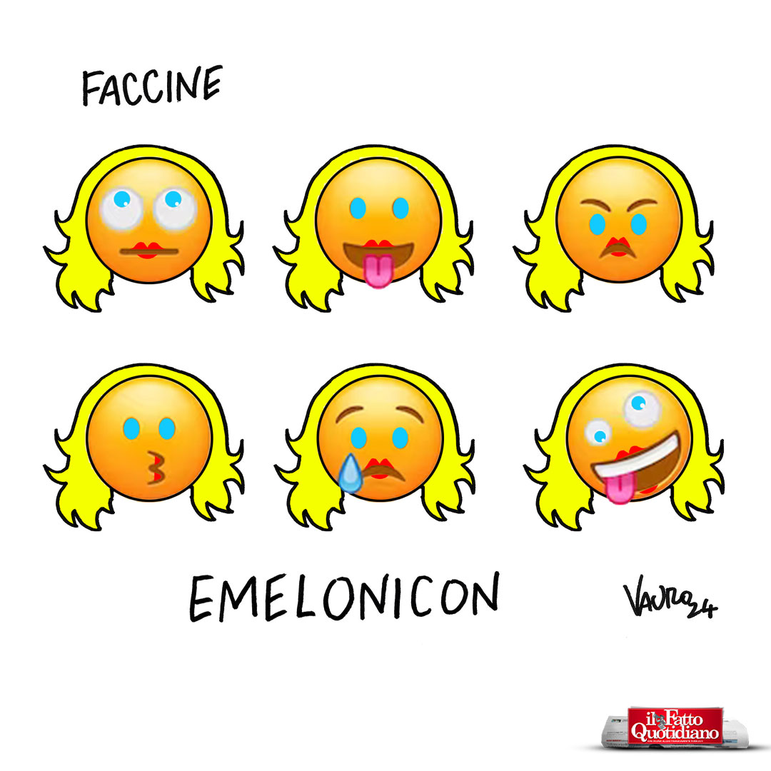 Faccine Meloni – Vauro (Il Fatto, 5 mar 2024) – Vauro